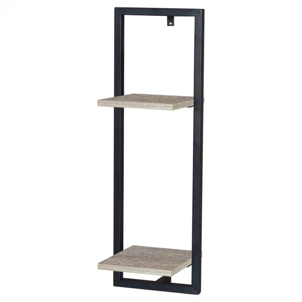 Frame staal met 2 planken mat zwart 25X20X75cm | Duraline